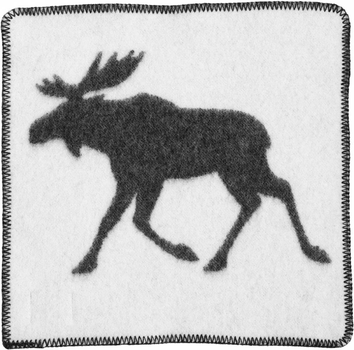 Wool Seat Pad 'Moose' - Green / Cream ONLY